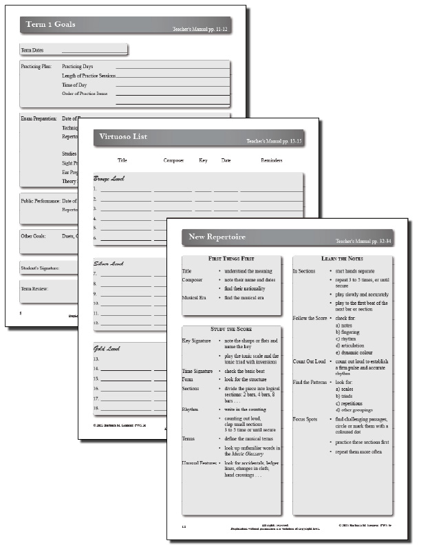 The Piano Workbooks – The Piano Workbook Series